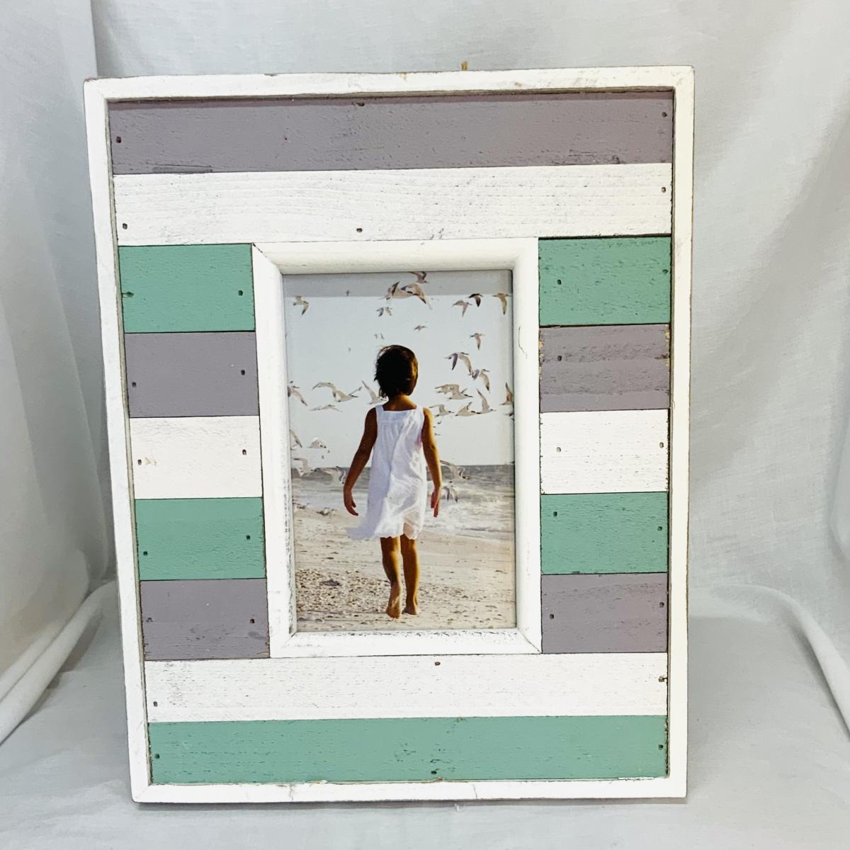 Wooden Striped Photo Frame • Natural Inspirations